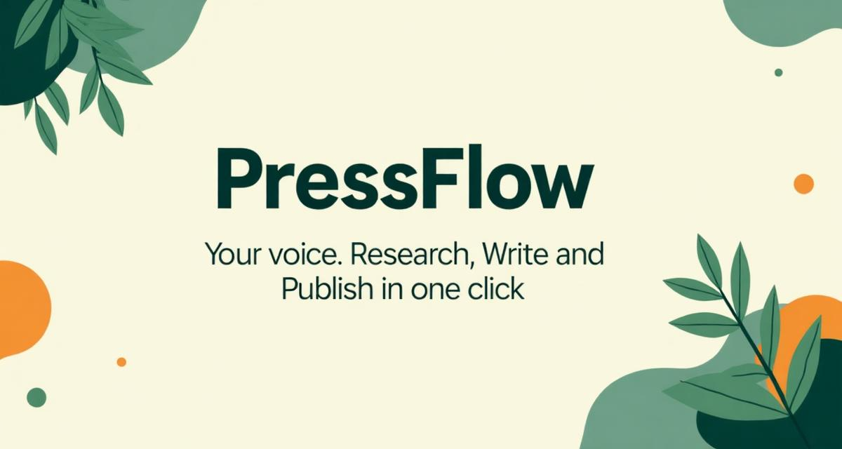 PressFlow - Your voice. Research, Write and Publish in one click.